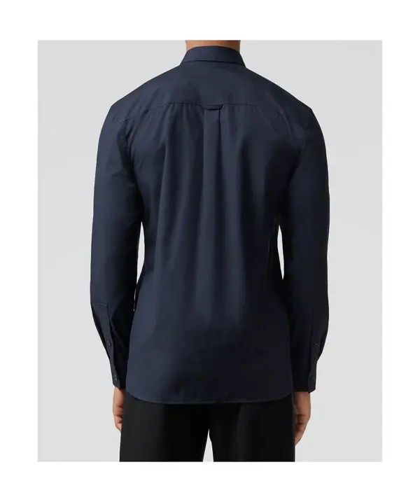 Burberry Logo-embroidered Long-sleeved Shirt