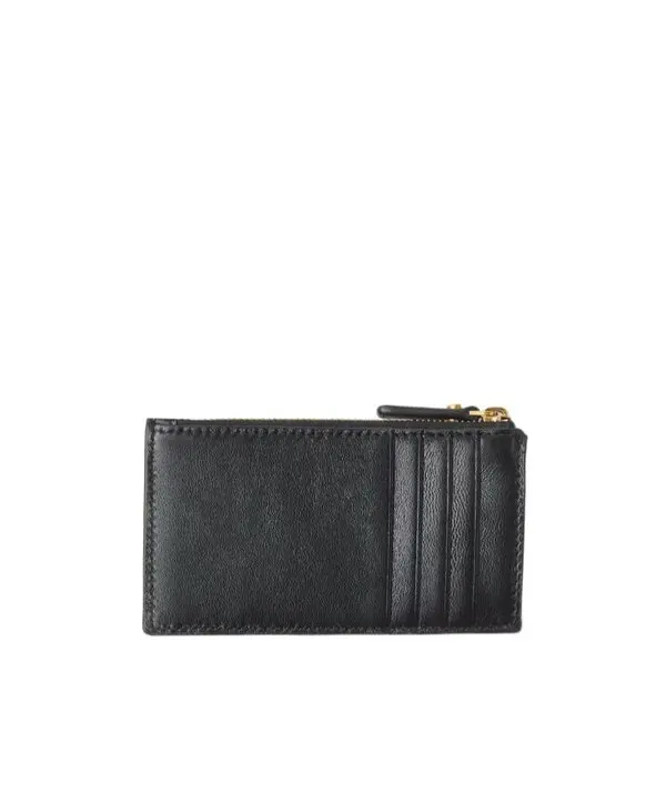 Versace Emblème Zipped Card Holder - Black