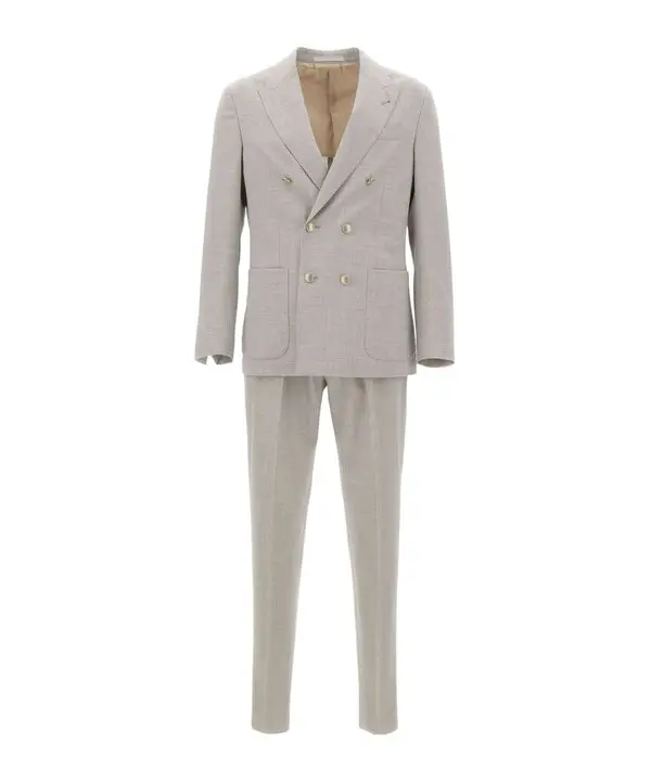 Eleventy Double-breasted Slim-fit Suit