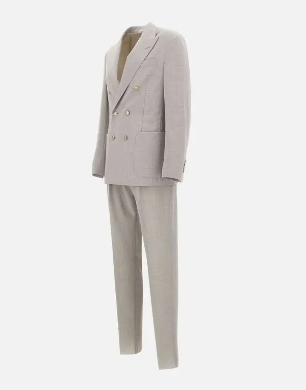 Eleventy Double-breasted Slim-fit Suit
