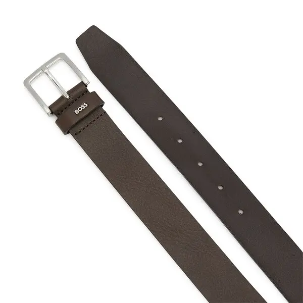 Hugo Boss Leather Belt With Buckle - Black