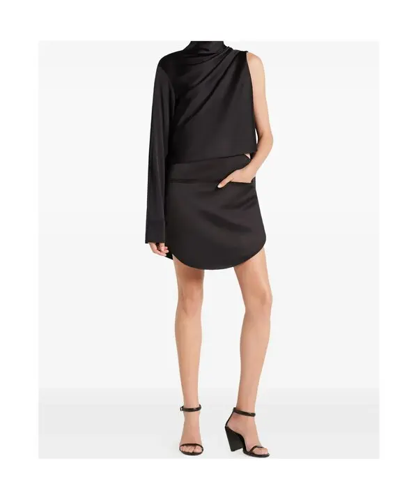 COURREGES Asymmetrical Top With Stand Collar