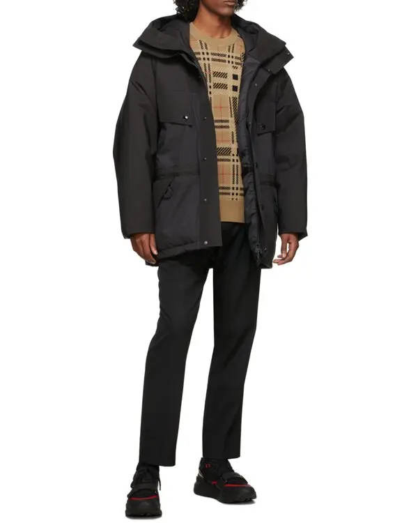 Burberry Contrast Check Cashmere Jacquard Jumper - Green