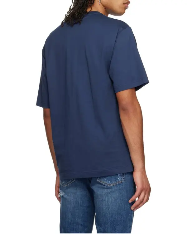 Dolce & Gabbana Dolce Gabbana Logo Detailed Jersey T-shirt - Blue