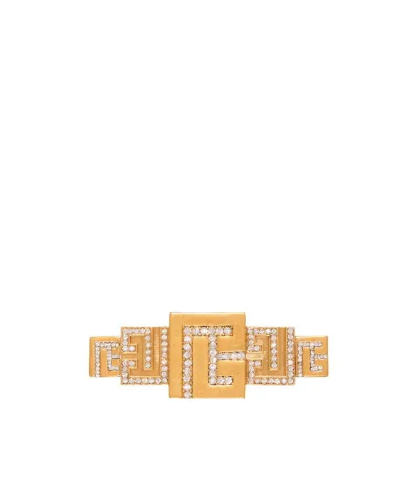 Balmain Embellished 3d Pb Brooch - Golden