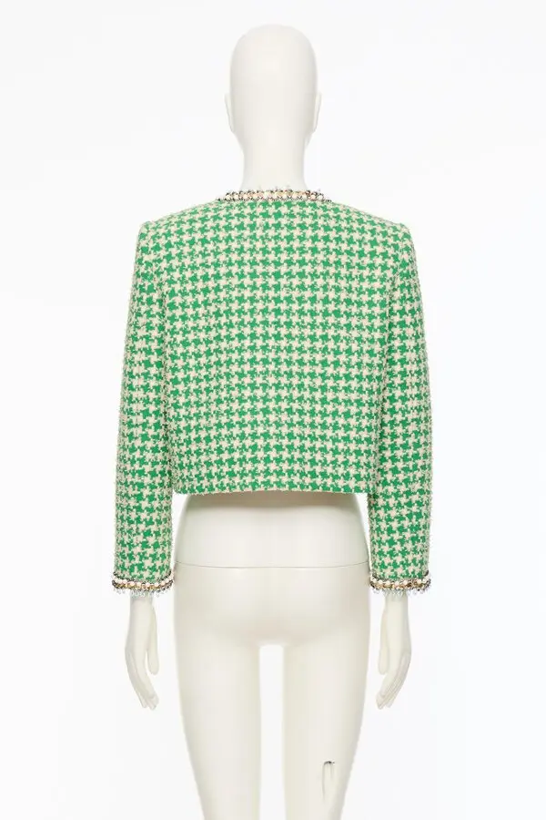 Valentino Garavani Houndstooth Pattern Cotton Jacket