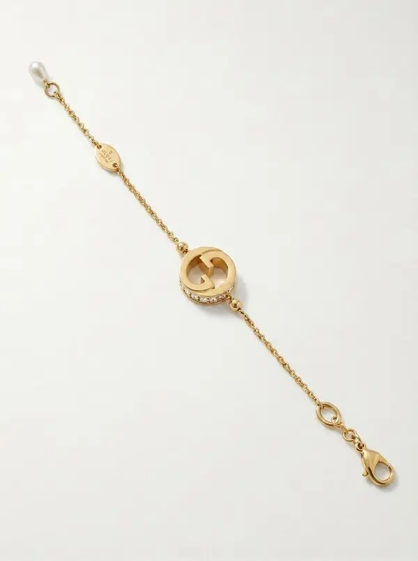Gucci Blondie Charm Bracelet With Interlocking G Motif - Yellow