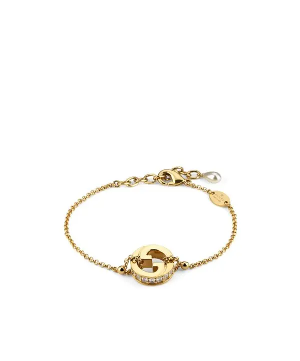 Gucci Blondie Charm Bracelet With Interlocking G Motif - Yellow
