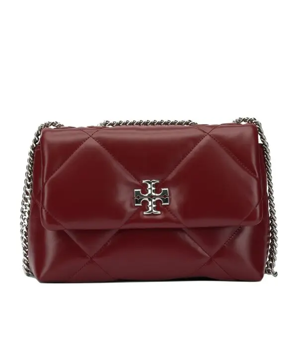 Tory Burch Small Kira Diamond Quilt Convertible Shoulder Bag - Brown