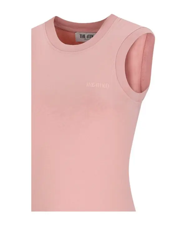 Attico Logo Embroidered Sleeveless Top