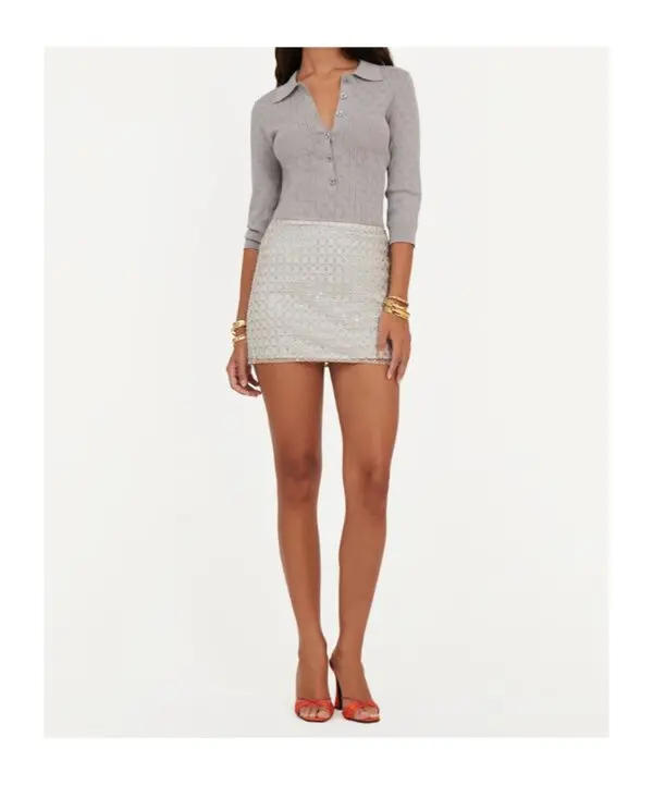 ROTATE BY BIRGER CHRISTENSEN Embellished Mini Skirt