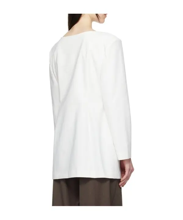 AMOMENTO Boatneck Zip-up Blazer
