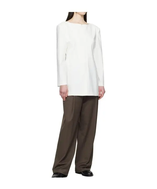 AMOMENTO Boatneck Zip-up Blazer