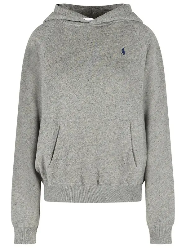 Polo Ralph Lauren Embroidered Pony Drawstring Hoodie - Gray
