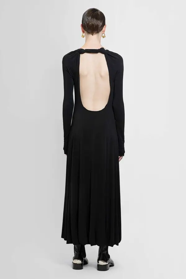 JIL SANDER Open Back Knotted Midi Dress