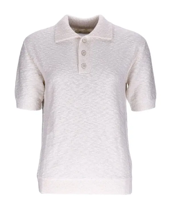 MAISON MARGIELA Short-sleeved Knitted Polo Shirt - No