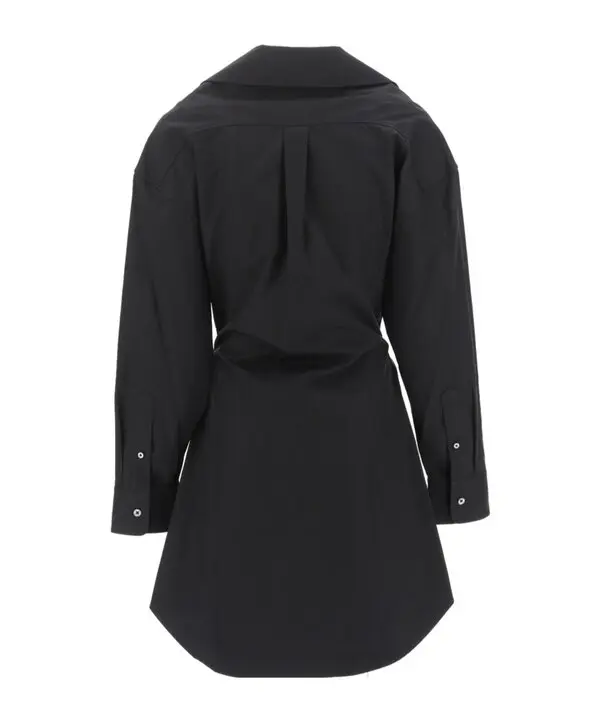 Alexander Wang Twisted Tie Detail Shirt Dress - Black