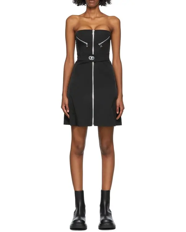 Bottega Veneta Zip-detail Strapless Dress