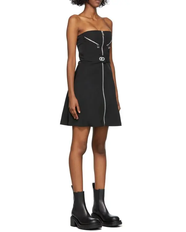 Bottega Veneta Zip-detail Strapless Dress
