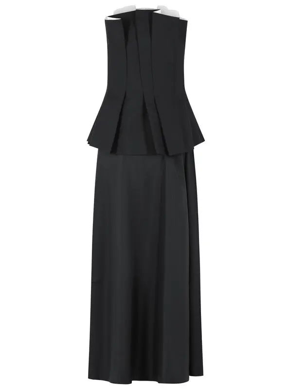 RÓHE Sleeveless Bustier Dress With Pleated Details