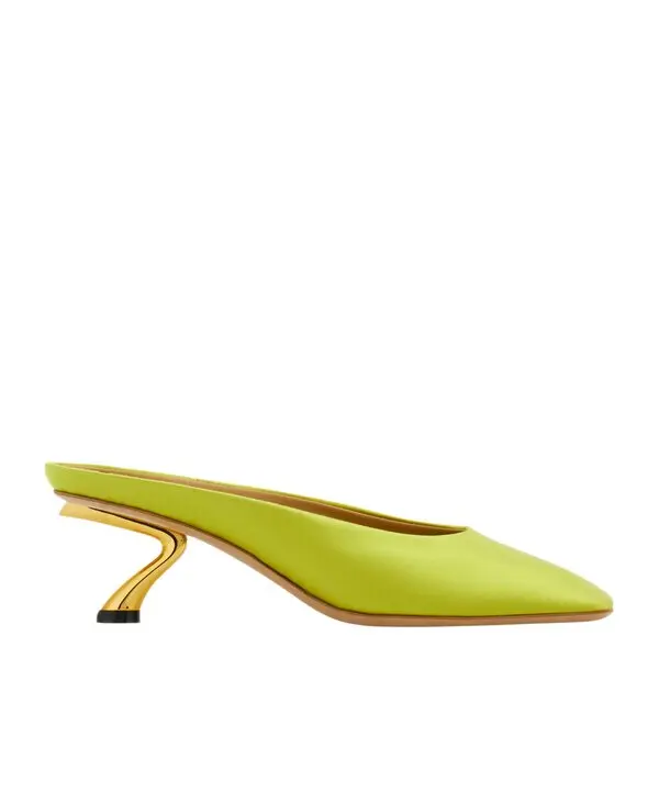 FERRAGAMO Sculptural S-heel Mules - Biscuits