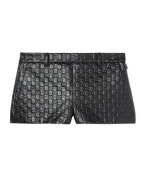 Gucci Embossed Gg Leather Shorts
