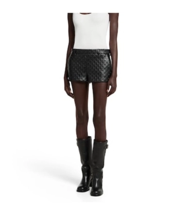 Gucci Embossed Gg Leather Shorts