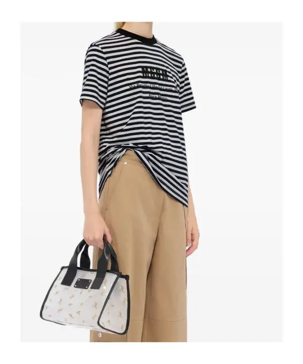 MSGM Striped Crewneck T-shirt - Black