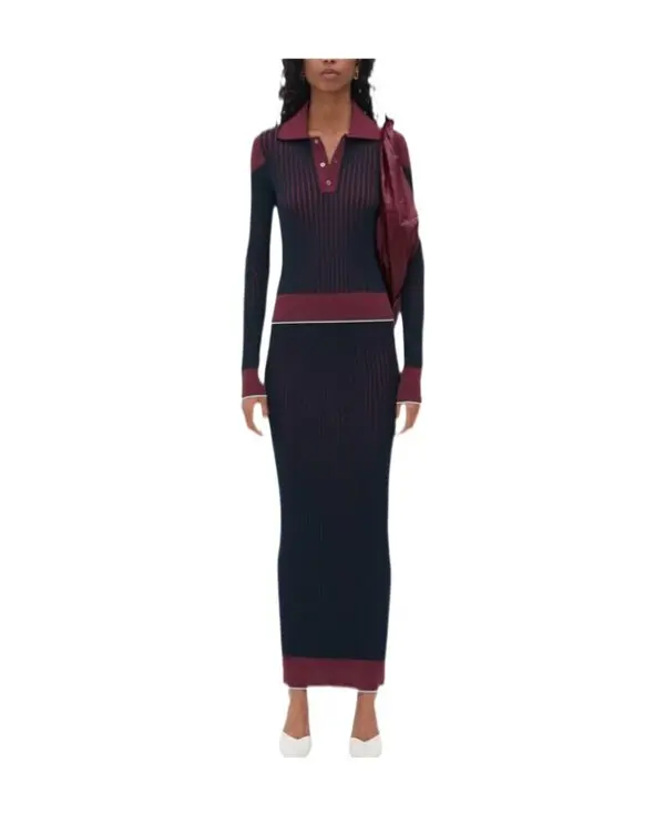 Bottega Veneta Ribbed Knit Maxi Dress