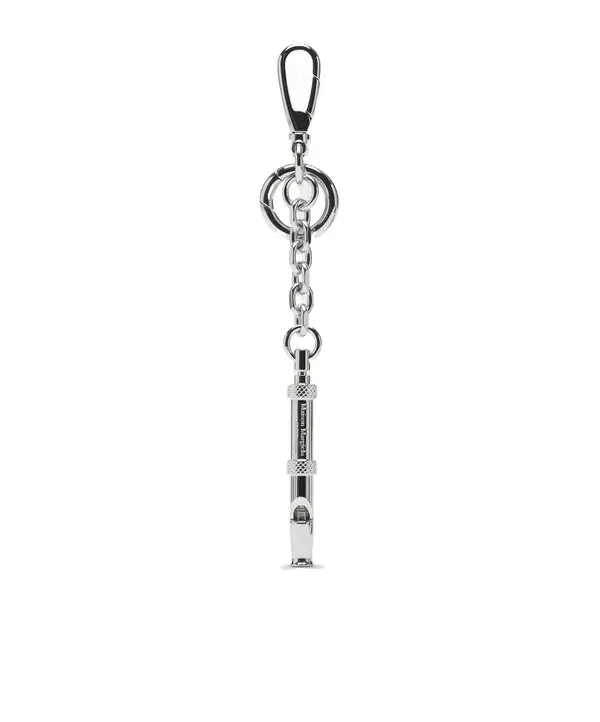MAISON MARGIELA Metal Dog Whistle Keychain - Silver