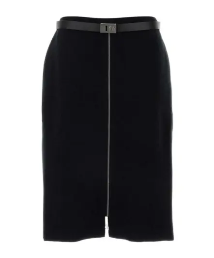 FERRAGAMO Zip-up Belted Skirt