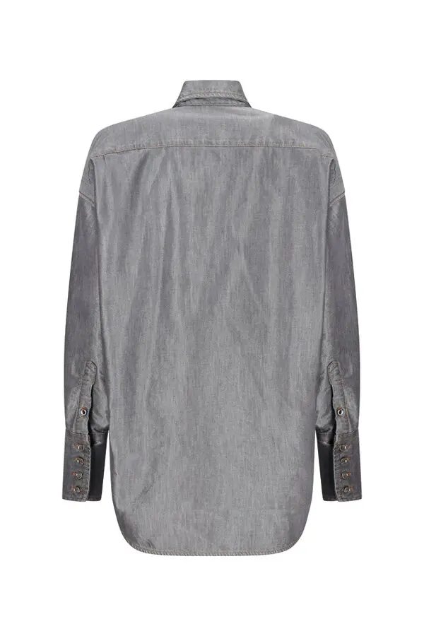 DARKPARK Carla Lurex Denim Oversized Shirt