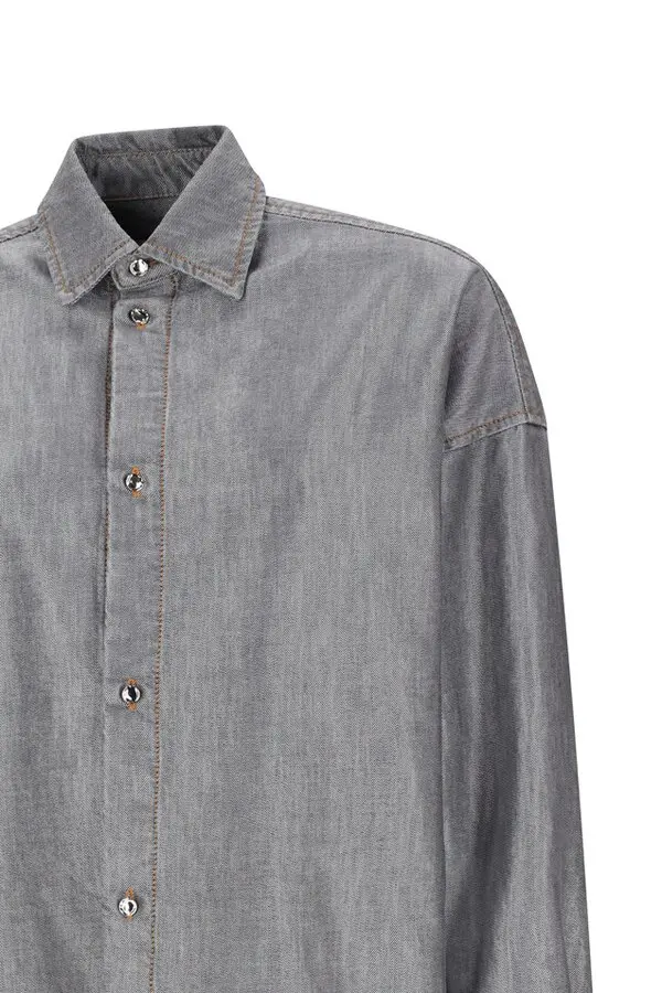 DARKPARK Carla Lurex Denim Oversized Shirt