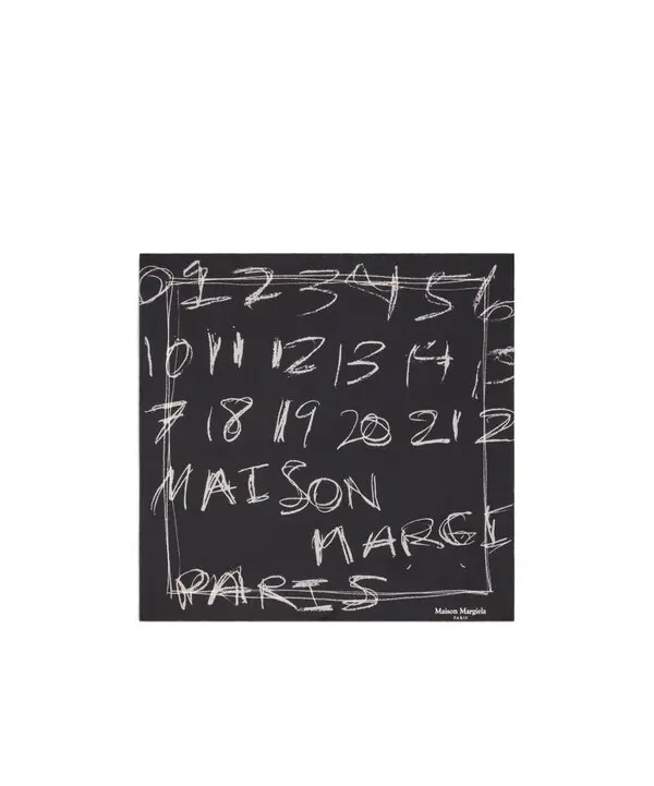 MAISON MARGIELA Scribbled Numerical Foulard - Black