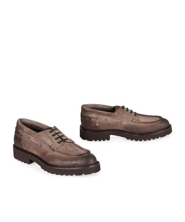 DOUCAL'S Lace-up Shoes With Vintage Effect