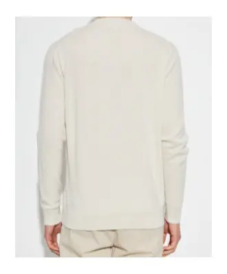 Eleventy V-neck Sweater With Ribbed Details - Cream