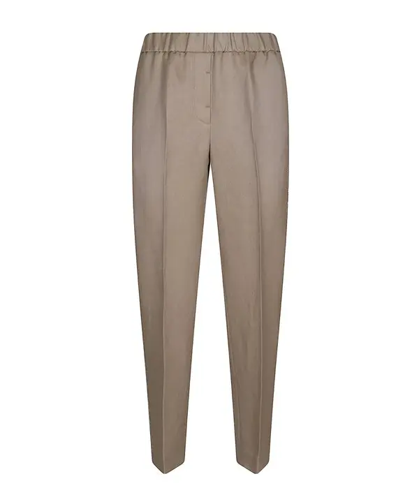 Peserico Elasticated Waistband Pleated Trousers - Gray