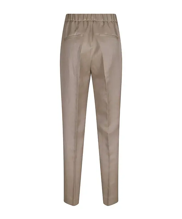 Peserico Elasticated Waistband Pleated Trousers - Gray