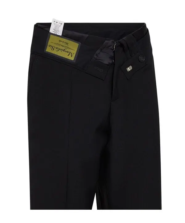 MAISON MARGIELA Wide-leg Trousers With Off-center Waistbelt
