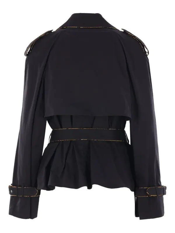 Dries Van Noten Double-breasted Lace-up Long Sleeve Coat