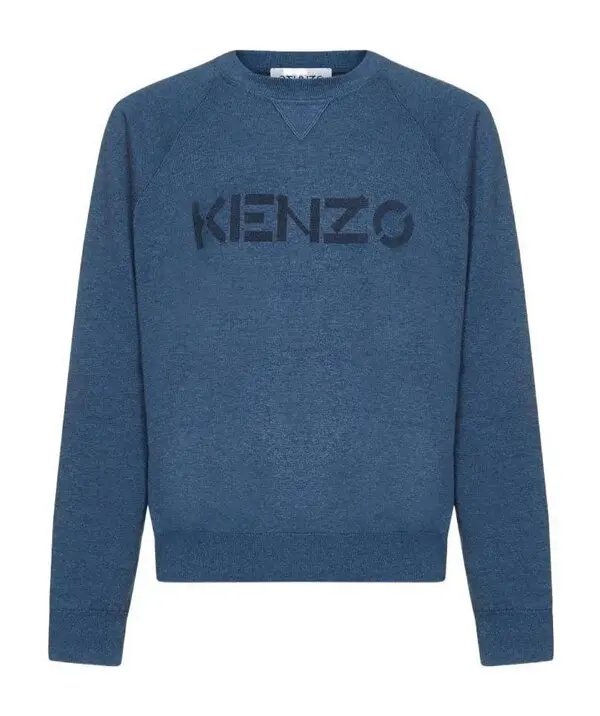 Kenzo Logo Crew Neck Jumper - Blue