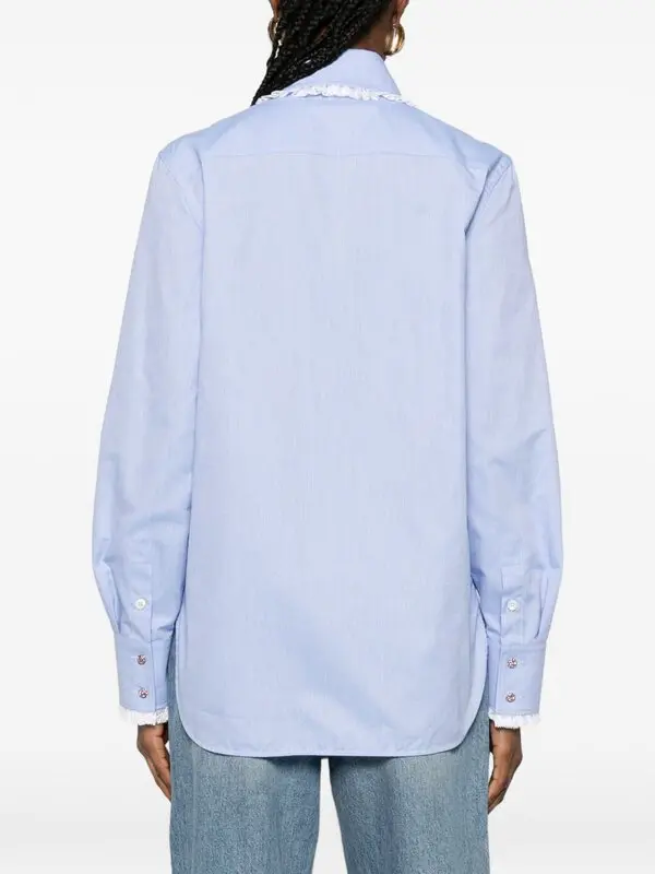 Valentino Garavani Ruffled Trim Long Sleeve Shirt