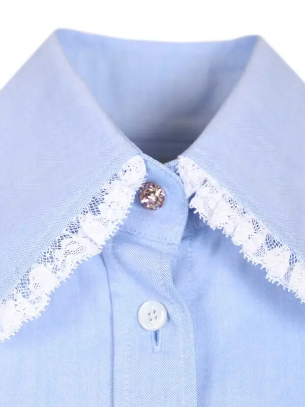 Valentino Garavani Ruffled Trim Long Sleeve Shirt