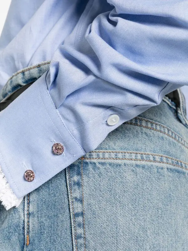 Valentino Garavani Ruffled Trim Long Sleeve Shirt
