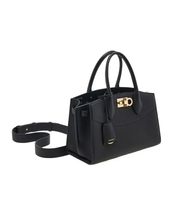 FERRAGAMO Studio Medium Soft Bag - Black