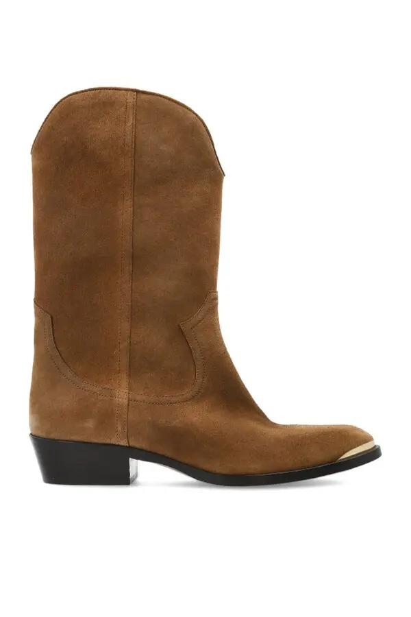 Isabel Marant Étoile Elbana Toe Cap Cowboy Boots - Cognac