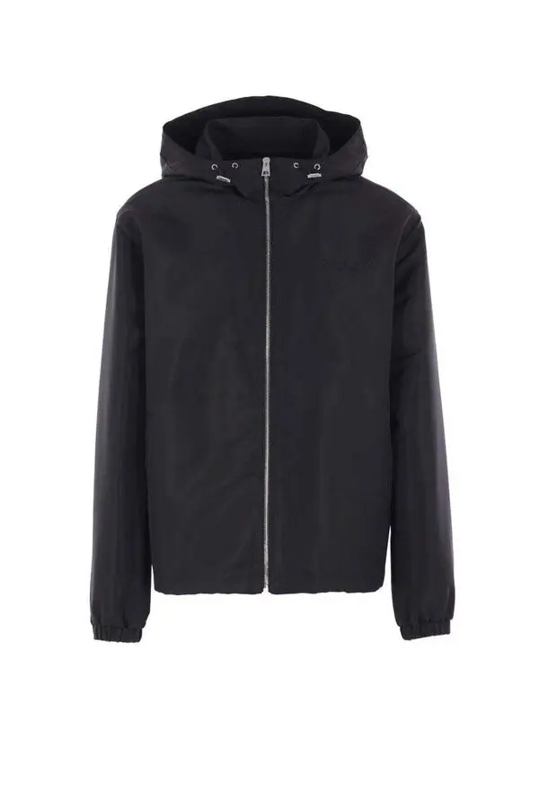 Givenchy Zip-up Hooded Coat - Black