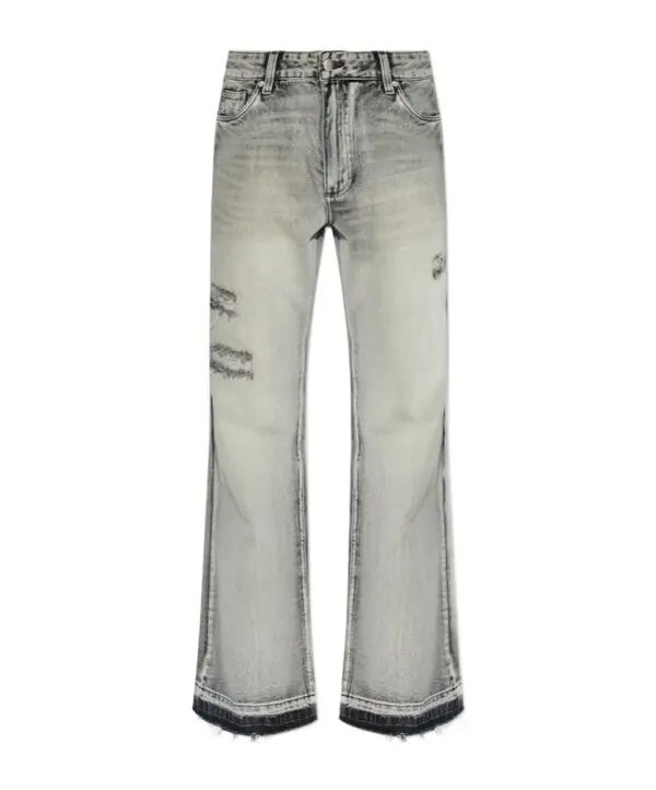 MISBHV Distressed Boot-cut Jeans - Gray