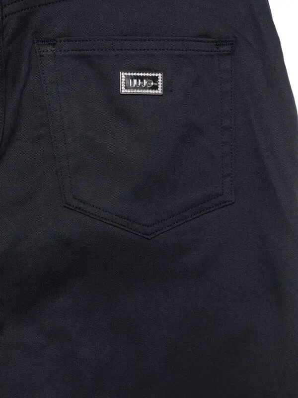 Liu Jo Logo Patch Tailored Trousers - Black