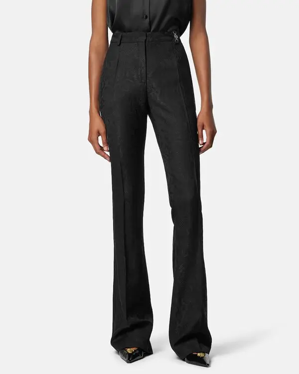 Versace Pattern-printed Creased Trousers